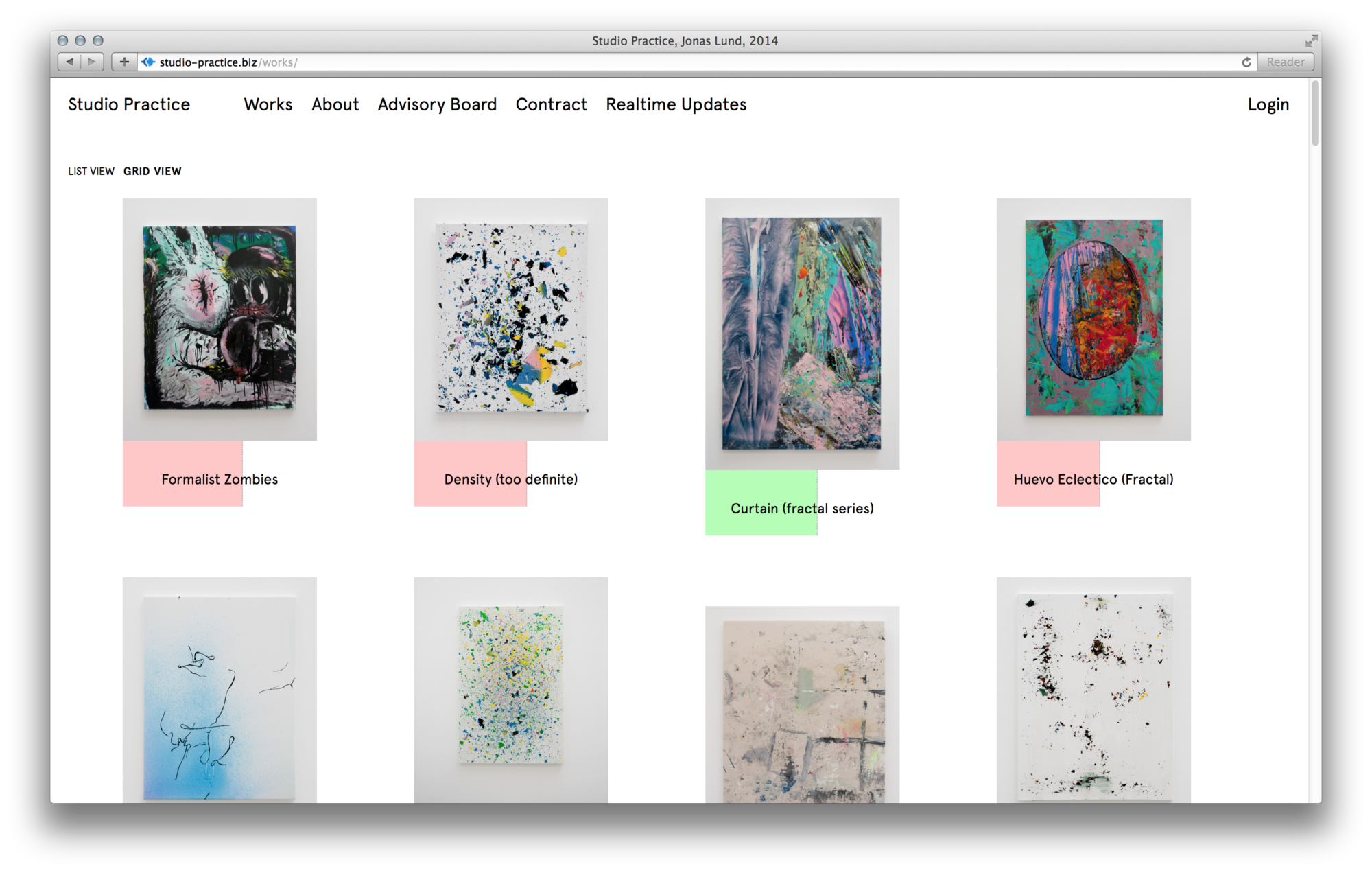 Jonas Lund - Studio Practice